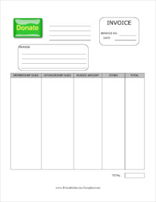 donation invoice template example | Templateral