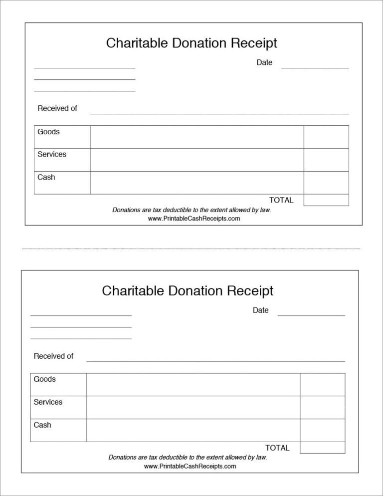 √ Printable Donation Invoice Template