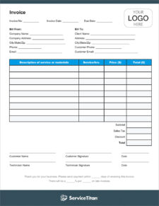 √ Electrical Invoice Template