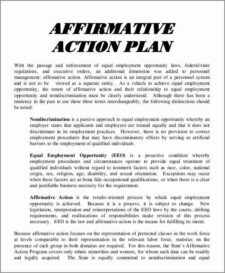 √ Free Printable Affirmative Action Plan Template
