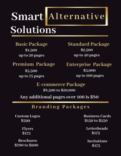 √ Graphic Design Price List Template