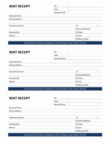 √ Free Printable Payment Rent Receipt Template