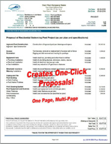 example of printable pool estimate template | Templateral