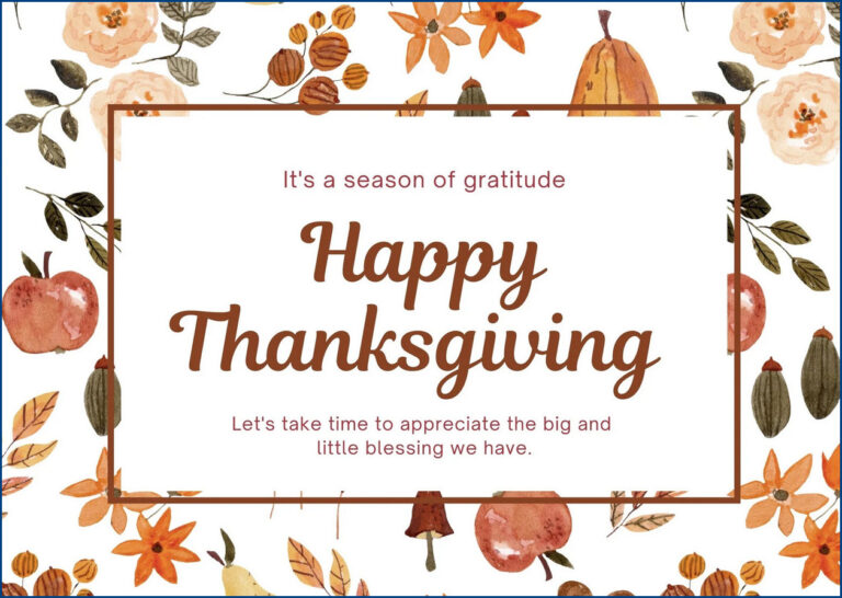 √ Thanksgiving Gift Certificate Template (Free Fillable)