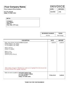 √ Trucking Company Invoice Template