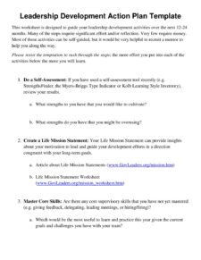 leadership action plan template | Templateral