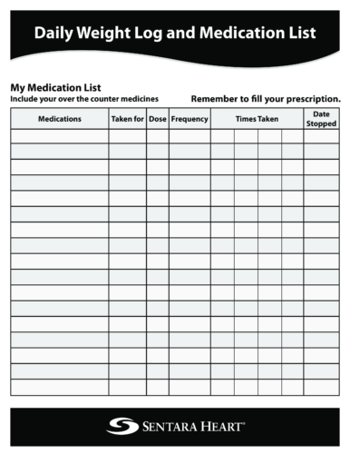√ Free Printable Medication Log Template [Word]
