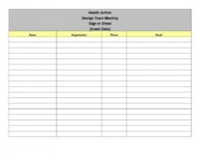 √ Free Printable Meeting Sign-in Sheet Template [Word]