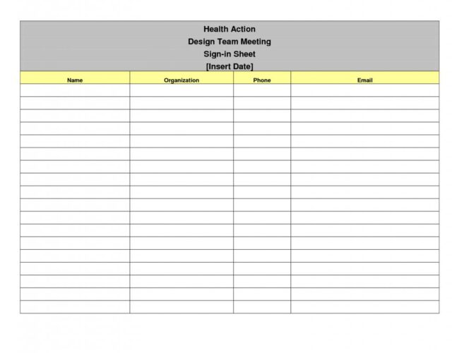 √ Free Printable Meeting Sign-in Sheet Template [Word]