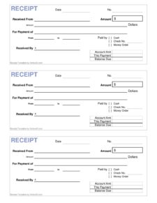 money receipt template | Templateral