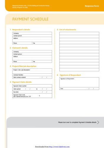 √ Free Payment Schedule Template (Excel)