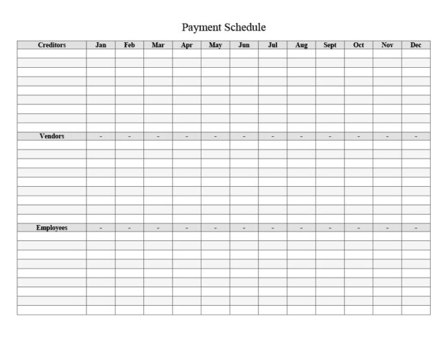 √ Free Payment Schedule Template (Excel)