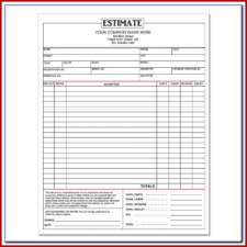 √ Printable Fence Estimate Template