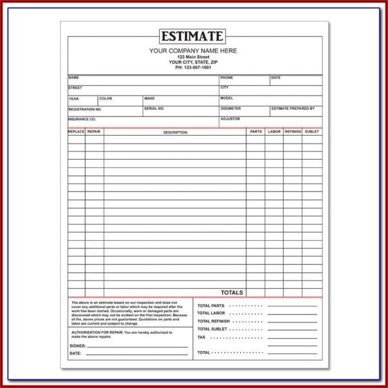 √ Printable Fence Estimate Template