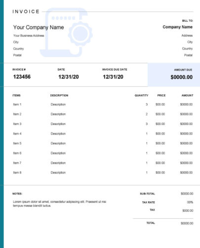 √ Printable Notary Invoice Template