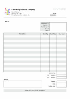 printable works invoice template | Templateral