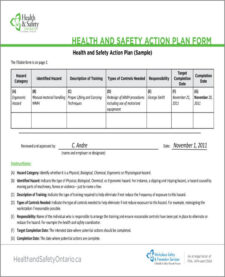 √ Free Printable Safety Action Plan Template