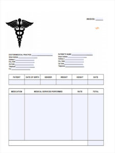 √ Printable Hospital Invoice Template