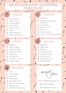 sample of newborn shopping checklist template | Templateral