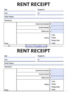 √ Free Printable Payment Rent Receipt Template