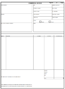 sample of printable shipping invoice template | Templateral