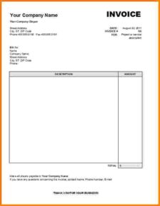 √ Services Rendered Invoice Template