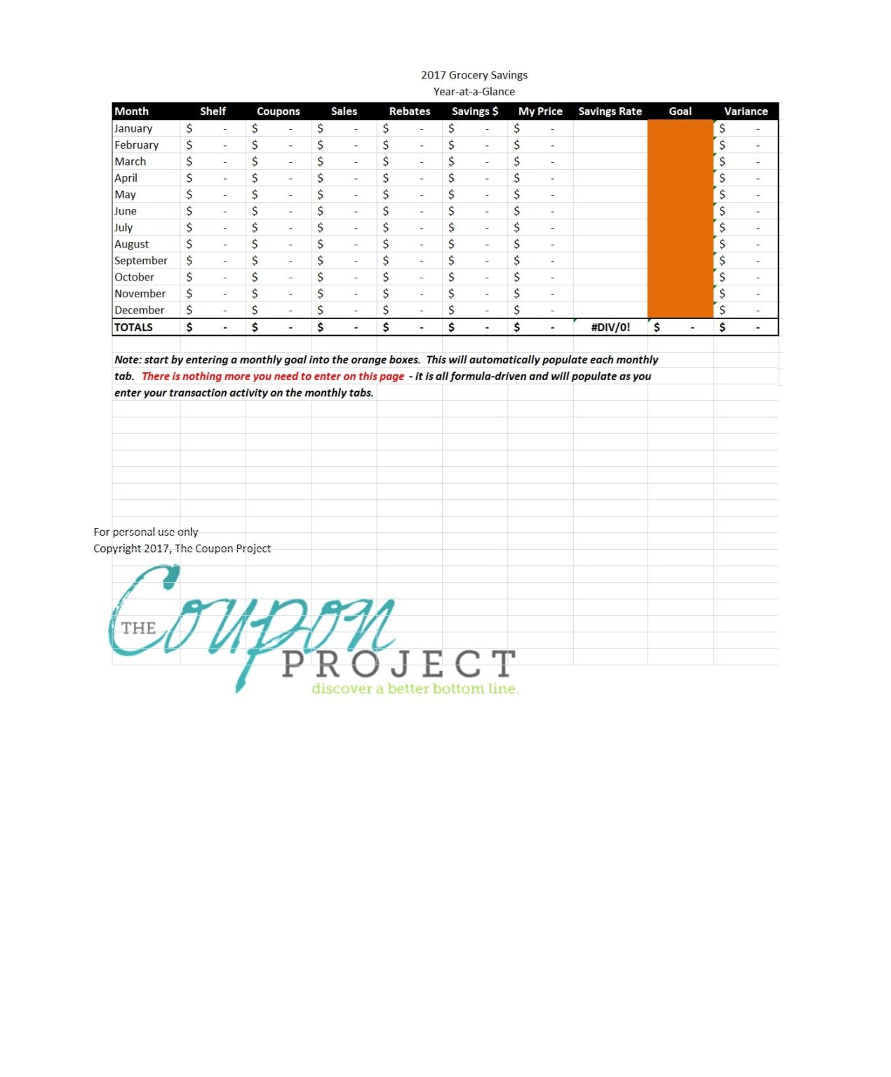√ Free Savings Tracker Template (Excel)