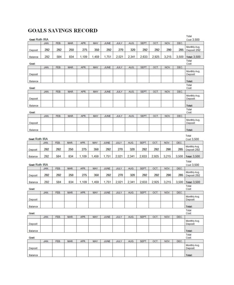 √ Free Savings Tracker Template (Excel)