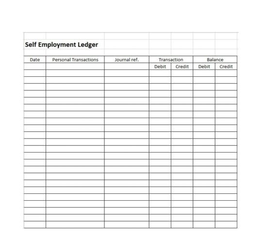 √ Self-Employment Ledger Template (Word)
