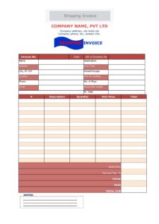 shipping invoice template | Templateral