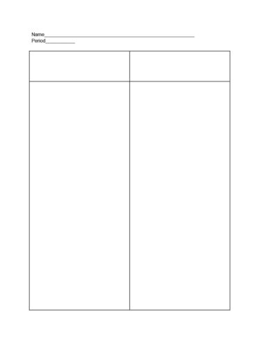 √ Printable T-Chart Template (Word)