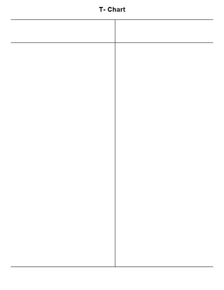 √ Printable T-Chart Template (Word)