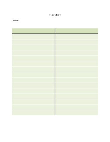 √ Printable T-Chart Template (Word)