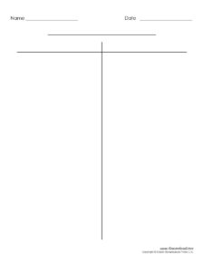 √ Printable T-Chart Template (Word)