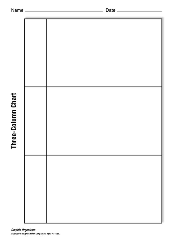 √ Printable T-Chart Template (Word)