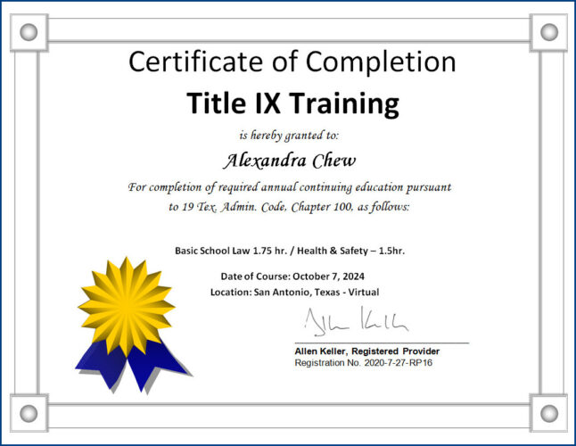 √ Training Certificate Of Completion Template