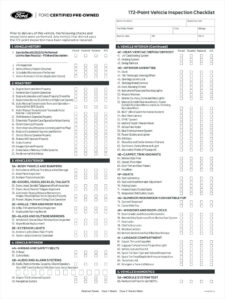 √ Printable Used Car Shopping Checklist Template